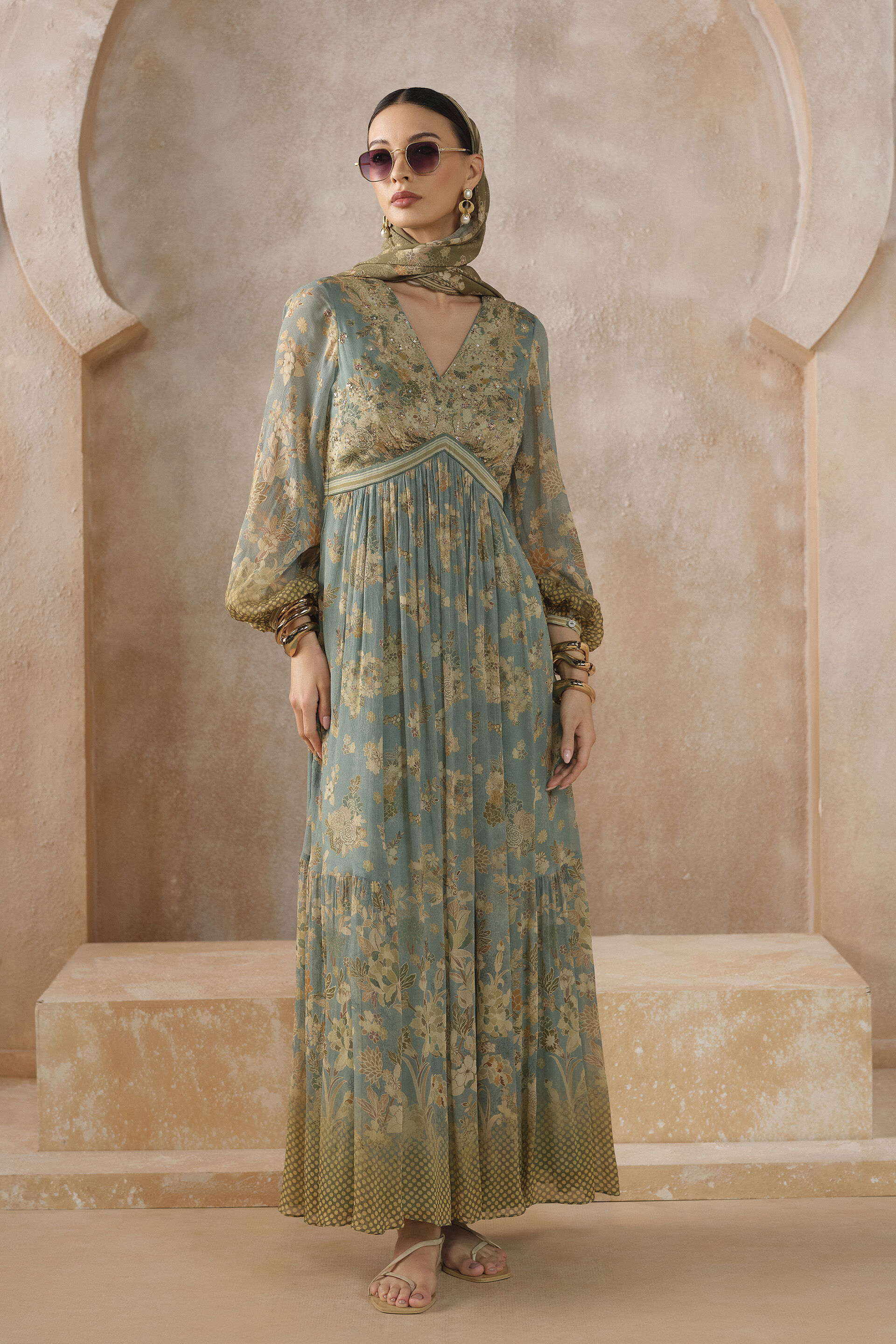 Buy Designer Neftali Kaftan - Blue Online for Women from Anita Dongre ...