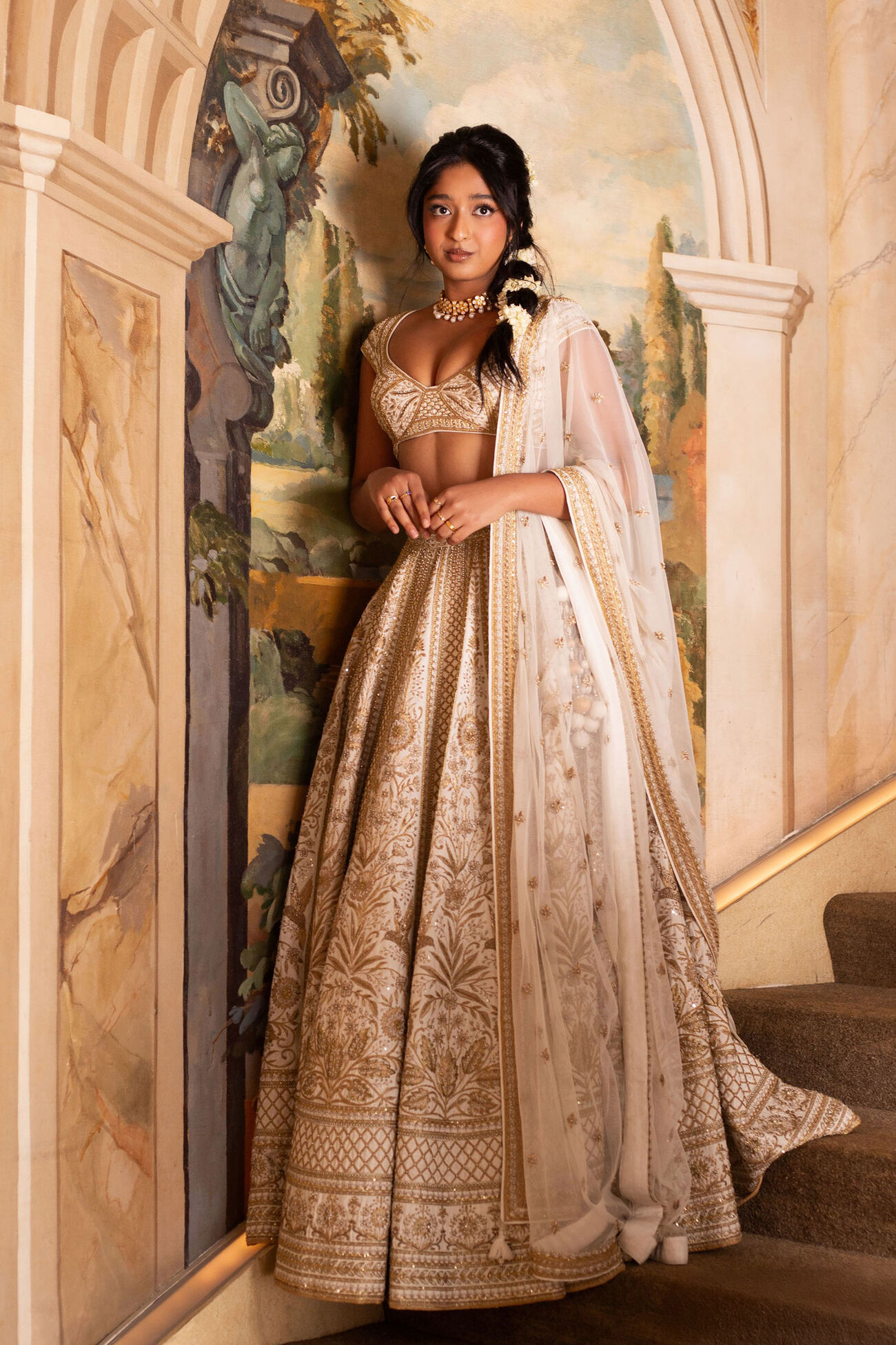 Celebrity Clothing | Enquire & Shop for Mahroo Zardozi Embroidered Sil