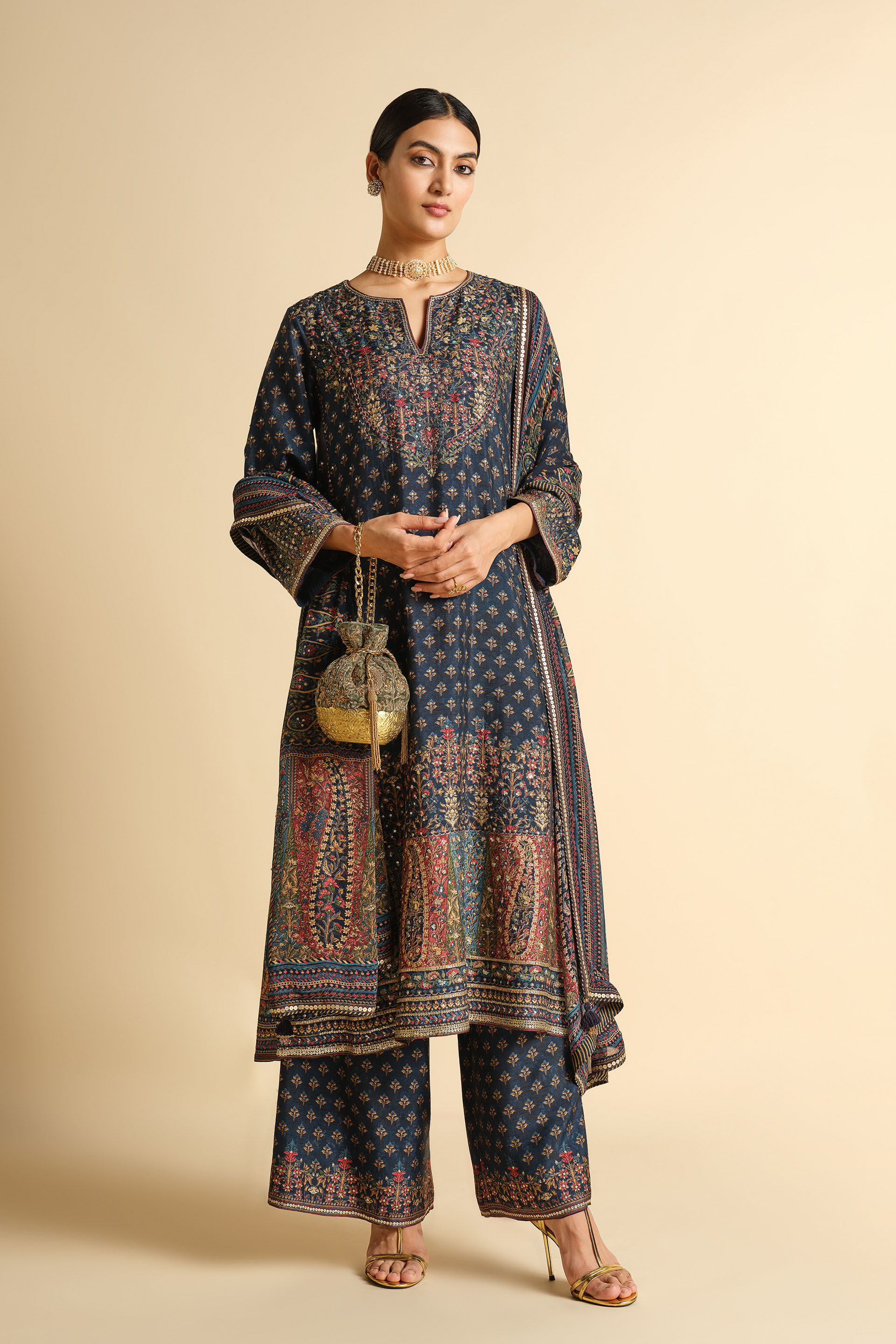 Buy Designer Avanija Suit Set - Blue Online for Women from Anita Dongre ...