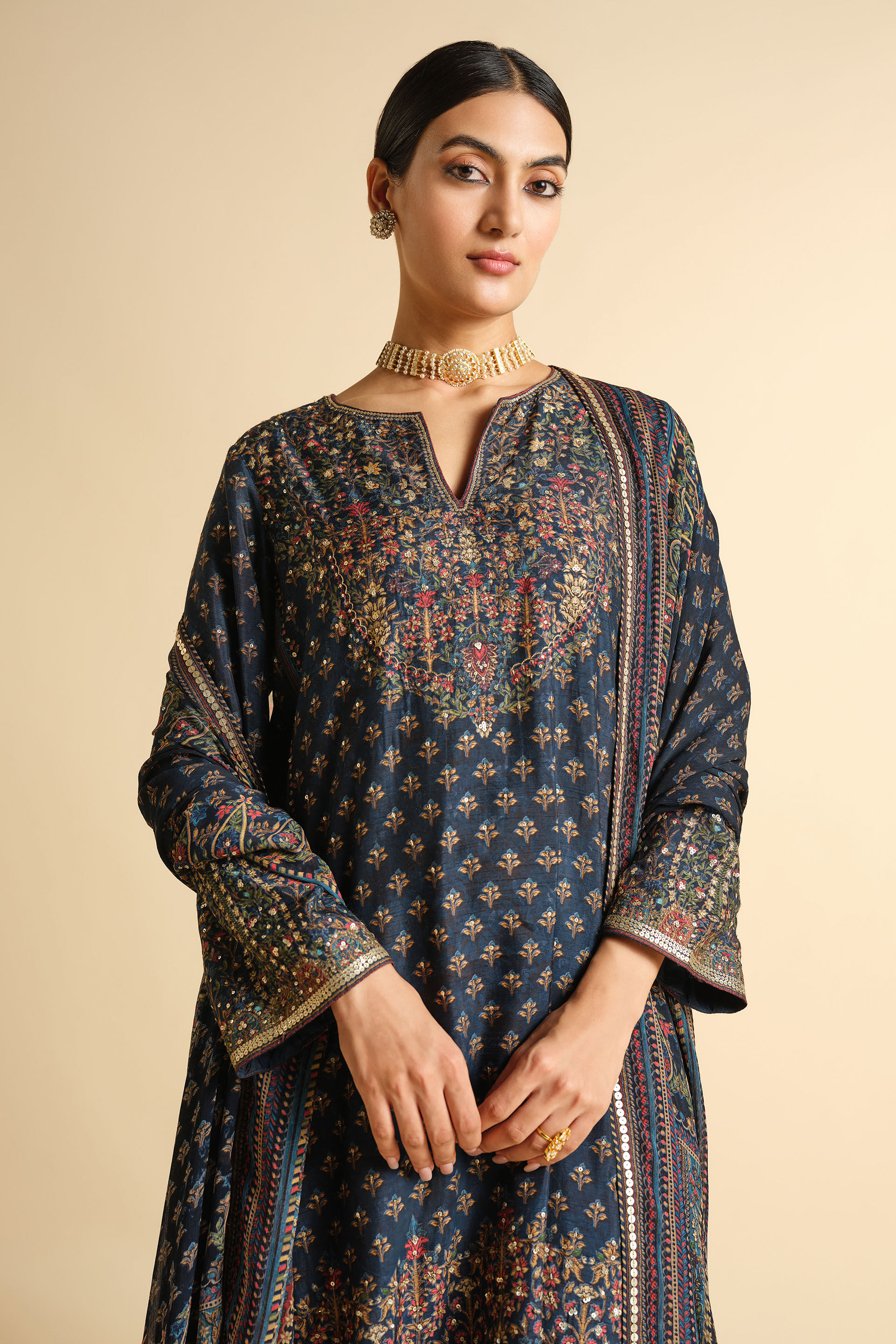 Buy Designer Avanija Suit Set - Blue Online for Women from Anita Dongre ...